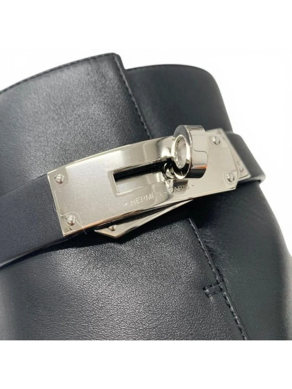 Hermes | Shoes | Hermes Saint Germain Boots Short Shoes Leather Black ...